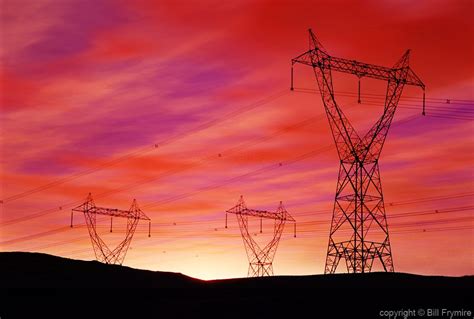 Power Lines In The Sunrise