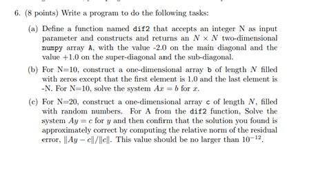 6 8 Points Write A Program To Do The Following