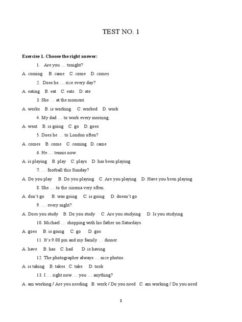 Test No 1 Pdf