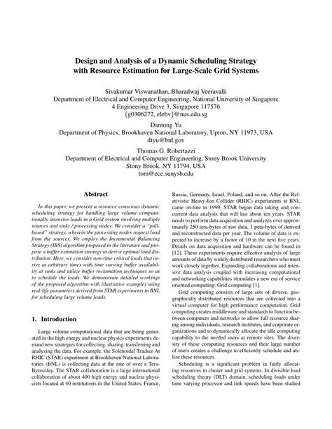 Pdf Design And Analysis Of A Dynamic Scheduling Strategy With