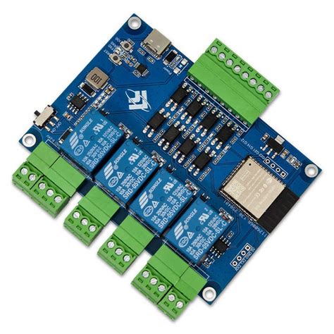 Dc7 24v Esp32 Modbus Rtu สี่ช่องรีเลย์โมดูล Rs485 บอร์ดพัฒนา Modbus Protocol Optocoupler การแยก