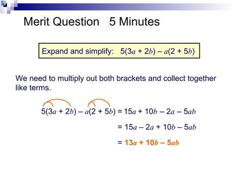 L25 Expanding Brackets In Algebra Ppt