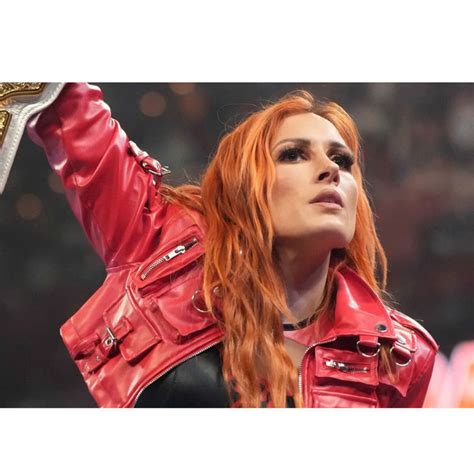 Raw Becky Lynch Red Cropped Leather Jacket