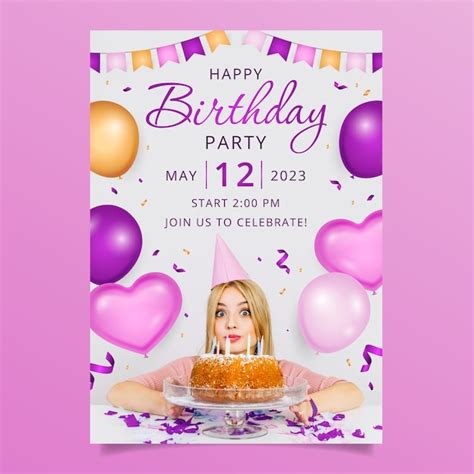 Free Vector Birthday Design Template