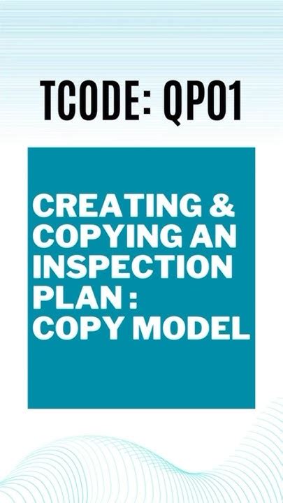 Sap Qm Creating And Copying An Inspection Plan Copy Model Shorts Sappp Sapqm Youtubeshorts