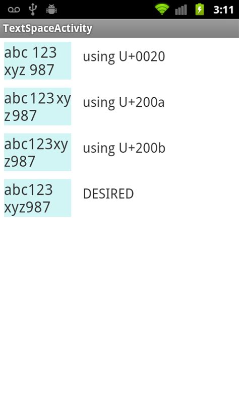 Zero Width Line Breaking Space For Android Stack Overflow