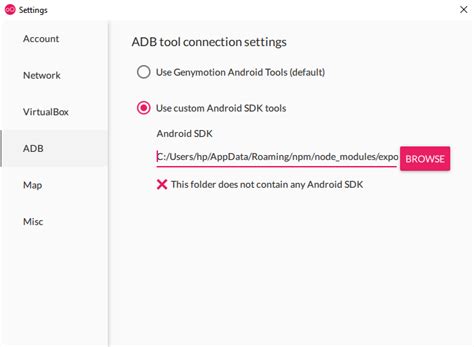 React Native Cannot Run Android App Using Expo And Genymotion Stack