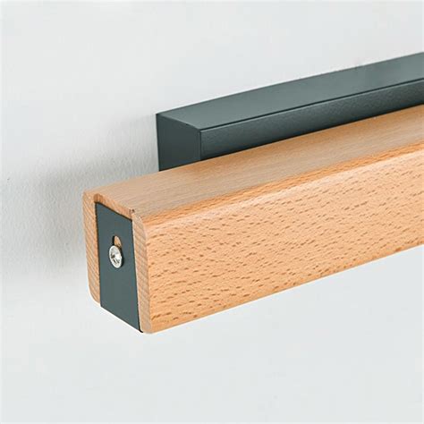 Modern Rotating Rectangle Led Wood Wall Sconce Vaxlamp