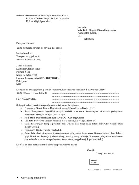 Form Pengurusan Sip Dokter Baru Pdf Form Pengurusan Sip Dokter Baru Pdf
