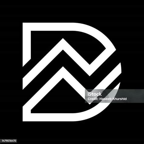 최소 Dn 로고 고급스러운 배경에 Nd 문자의 아이콘입니다 Dn 모노그램 이니셜을 기반으로 한 로고 아이디어 전문적인 다양한 문자 기호와 배경에 Nd 로고 로고에 대한 스톡