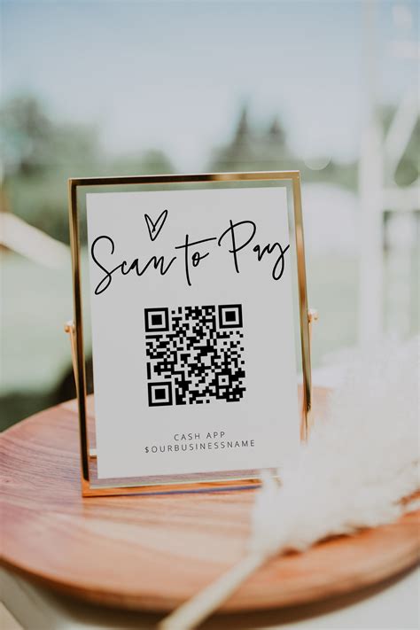 Qr Code Sign Template Scan To Pay Sign Small Business Etsy