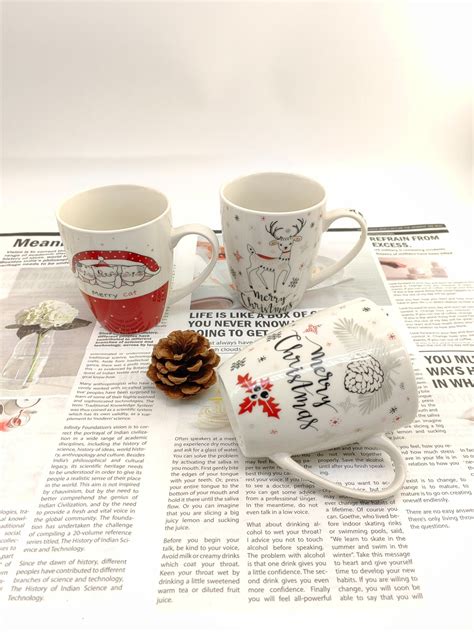 New Bone China Ceramic Decals Mugs Merry Christmas T Coffee Mug