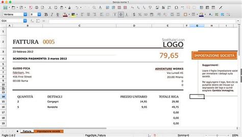 Modello Fattura Excel Salvatore Aranzulla