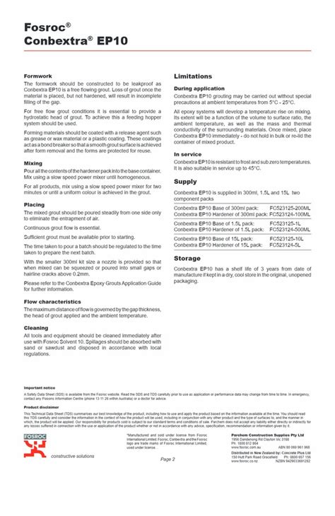 Fosroc Conbextra Ep10 Epoxy Grout At ₹ 3850 Kg एपॉक्सी दरार भरने का तरल चूना In Jhunjhunu Id