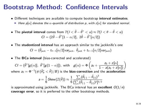 confidence intervals exact intervals jackknife and bootstrap