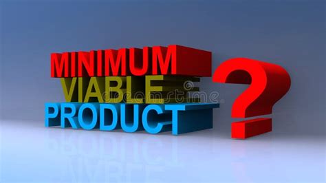 Minimum Viable Product On Blue Stock Illustration Illustration Of