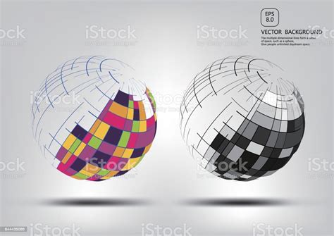 3 차원 추상 행성 세계화 국제화 벡터 배경 3차원 형태에 대한 스톡 벡터 아트 및 기타 이미지 3차원 형태 가상현실 과학 Istock