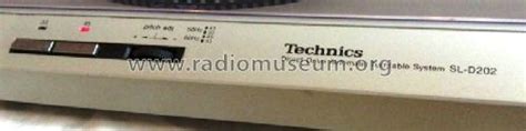 Turntable System Sl D202 R Player Technics Brand Build 1980