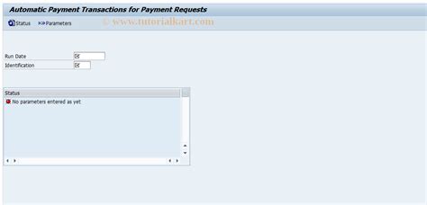 F111 Sap Tcode Parameters For Payment Of Prequest
