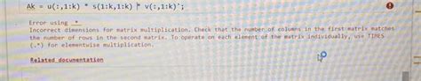 ak u 1 k s 1 k 1 k ∣v 1 k ′ error using