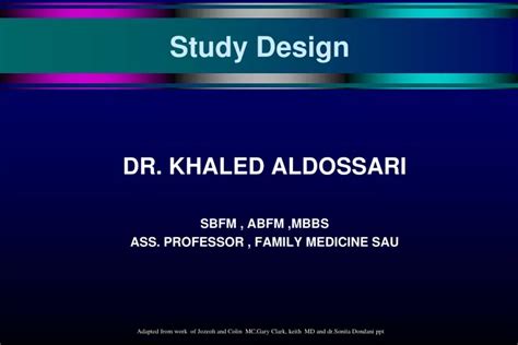 Ppt Study Design Powerpoint Presentation Free Download Id9241784