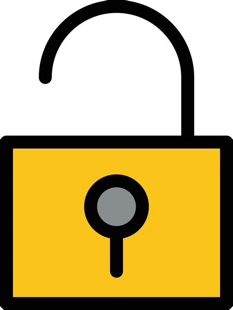 Lock Unlocked User Interface Flat Color Icon Vector Icon Banner