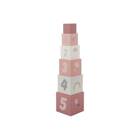 Label Label Wooden Cubes Stacking Blocks Numbers Pink 09 9301015 01 Toys Shopgr
