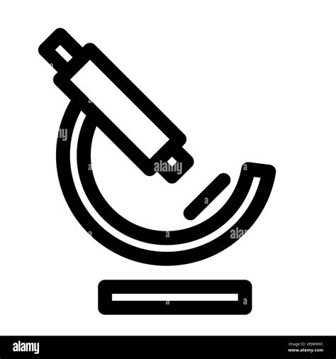 Science Line Icon Microscope Icon Research Laboratory Lab Equipment