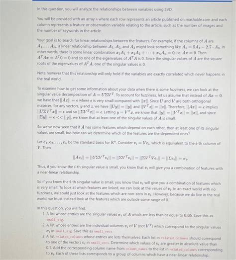 Solved A Am A Linear Relationship Between A A And A Chegg Com
