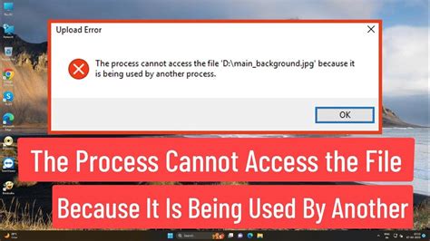 The Process Cannot Access the File Because it is Being Used by Another Process Fix - YouTube