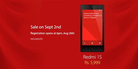 Xiaomi Redmi S Priced At Rs To Go On Sale On Sept Expect A Mad Rush Tech Raman