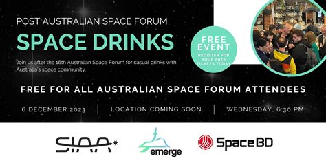 Space Drinks Post 16th Australian Space Forum