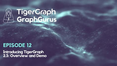 Graph Gurus Episode 12 Introducing Tigergraph 23 Overview And Demo
