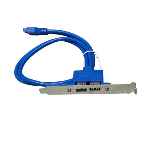 2 Ports Motherboard 5gbps Data Cable High Speed Usb 3 0 Back Panel Expansion Bracket To 20 Pin