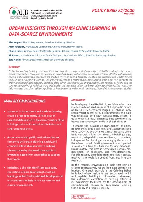 Pdf Urban Insights Through Machine Learning In Data Scarce Environments