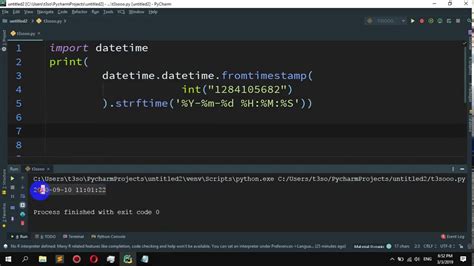 how to convert unix timestamp string to readable date in python youtube