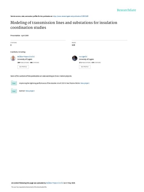 Modeling Of Transmission Lines And Substations For Insulation
