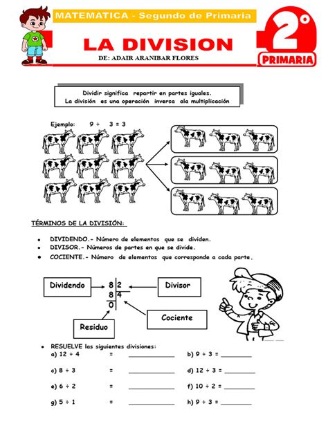 La Division Para Segundo Grado De Primaria Descargar Gratis Pdf