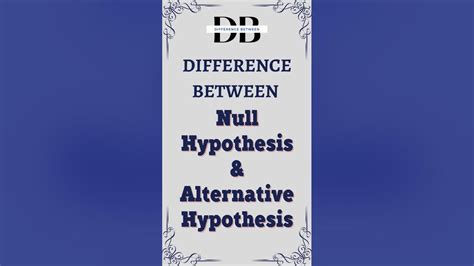 difference between null hypothesis and alternative hypothesis null vs