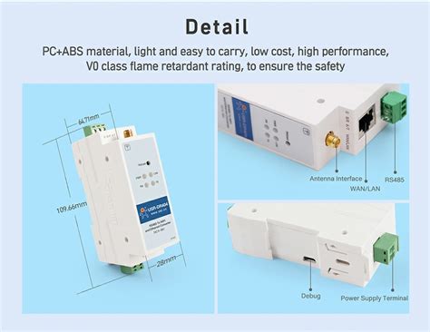 Din Rail RS To WIFI And Ethernet Server Converter With Modbus RTU