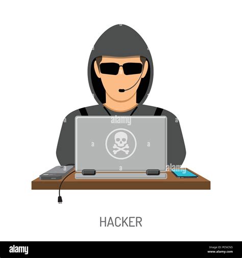 cyber crime concept with hacker stock vector image and art alamy
