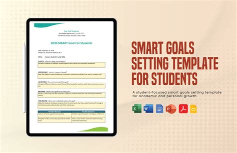 free editable smart goal templates in pdf to download