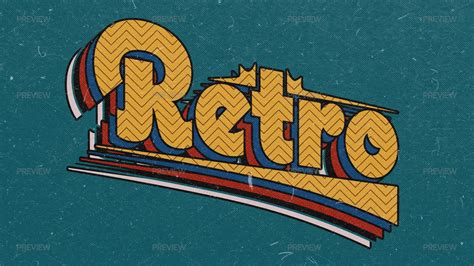 Retro Layer Text Effect Graphics Motion Array