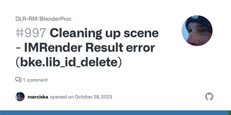 Cleaning Up Scene Imrender Result Error Bkelibiddelete · Issue