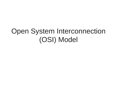 PPT Open System Interconnection OSI Model DOKUMEN TIPS