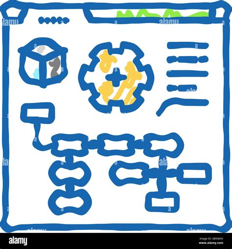 Process Modeling Analyst Icon Doodle Illustration Stock Vector Image