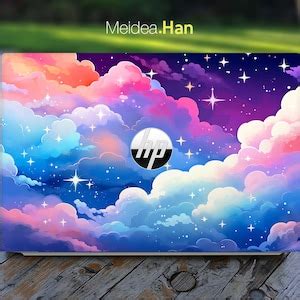 Hp Laptop Skin Envy X Vinyl Decal Personalized Gifts Customizable Colored Clouds Design For