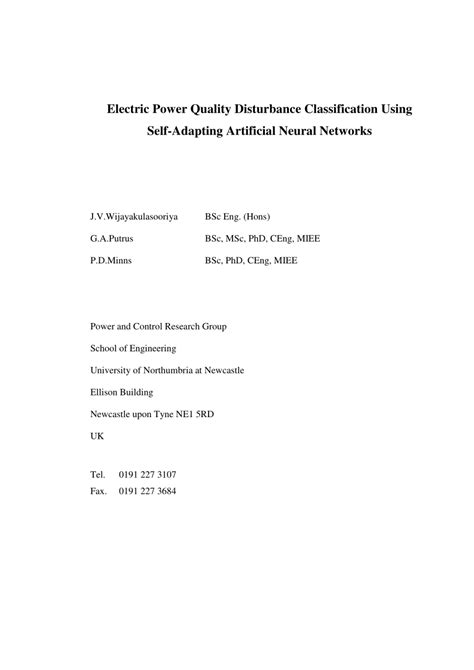 Pdf Electric Power Quality Disturbance Classification Using Self
