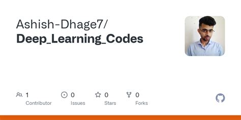 Github Ashish Dhage Deep Learning Codes