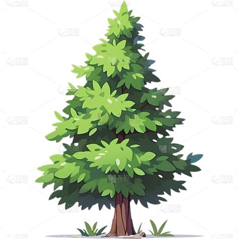 植物动漫风插画树元素素材